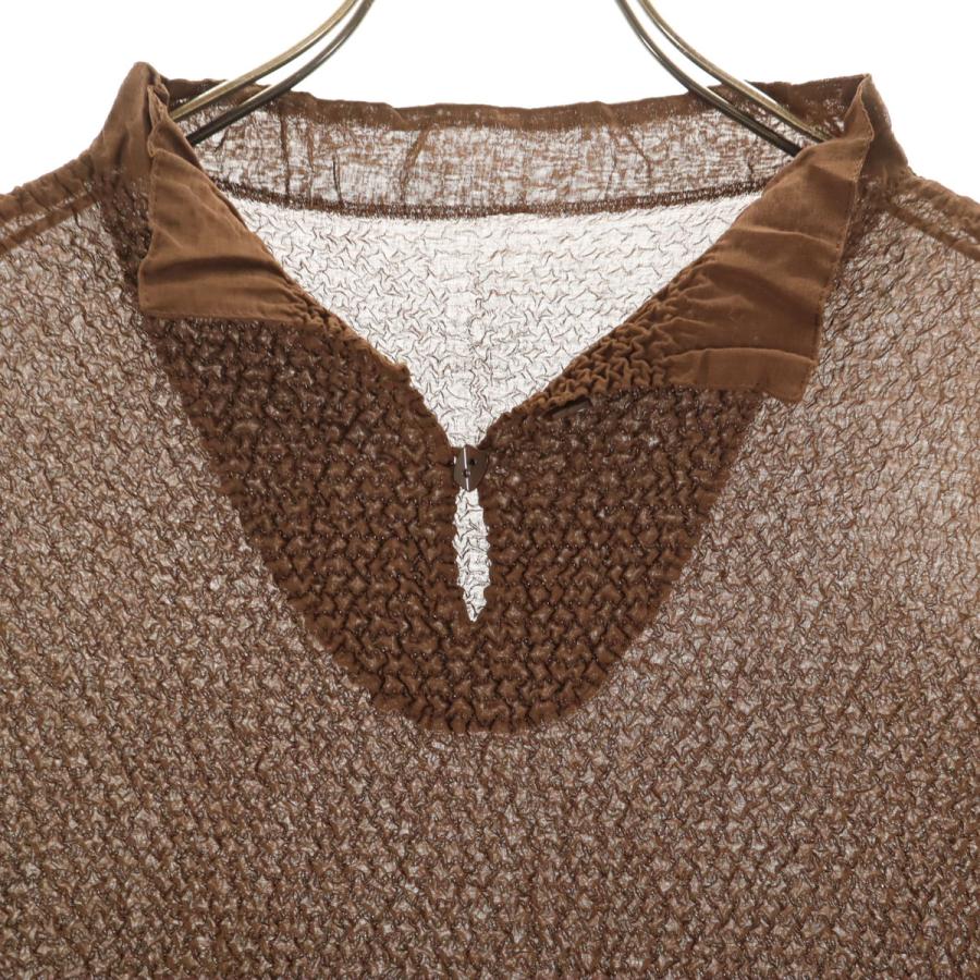 Leilian レリアン 日本製 半袖 カットソー 13 ブラウン プリーツ レディース 古着 中古 : CARMAK-2nd - 通販 - Yahoo!ショッピング