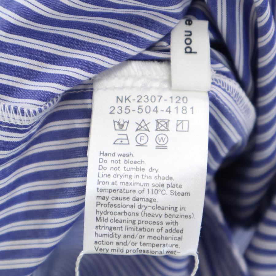 nop de nod ノップドゥノッド 未使用 ストライプ柄 長袖 ボトルネック ワンピース M ブルー レディース 古着 中古 : CARMAK-2nd - 通販 - Yahoo!ショッピング