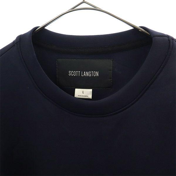 SCOTT LANGTON スコットラングトン 切替 長袖 トレーナー L ネイビー スウェット メンズ 古着 中古 : CARMAK-2nd ...