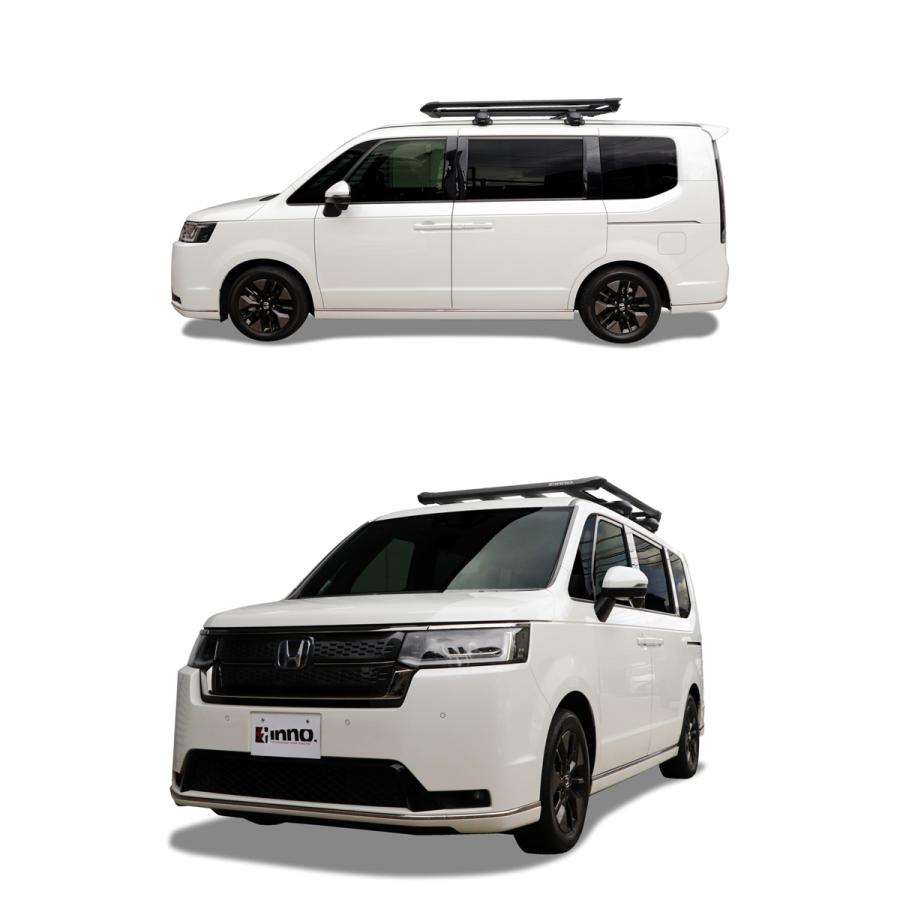 INNO ホンダ ステップワゴン R4.5〜 RP6系 RP7系 RP8系 ベースキャリアセット バー ルーフ ラック セット XS201 K894 XB123 INT537BK inno ...
