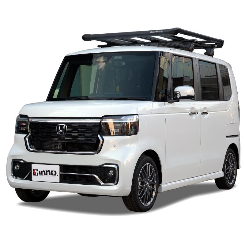 INNO ホンダ N-BOX JF5 JF6 R5.10〜 ルーフキャリア 車種別キャリア 4点セット エアロベース スルータイプ ルーフラック INT537BK inno carmate ...