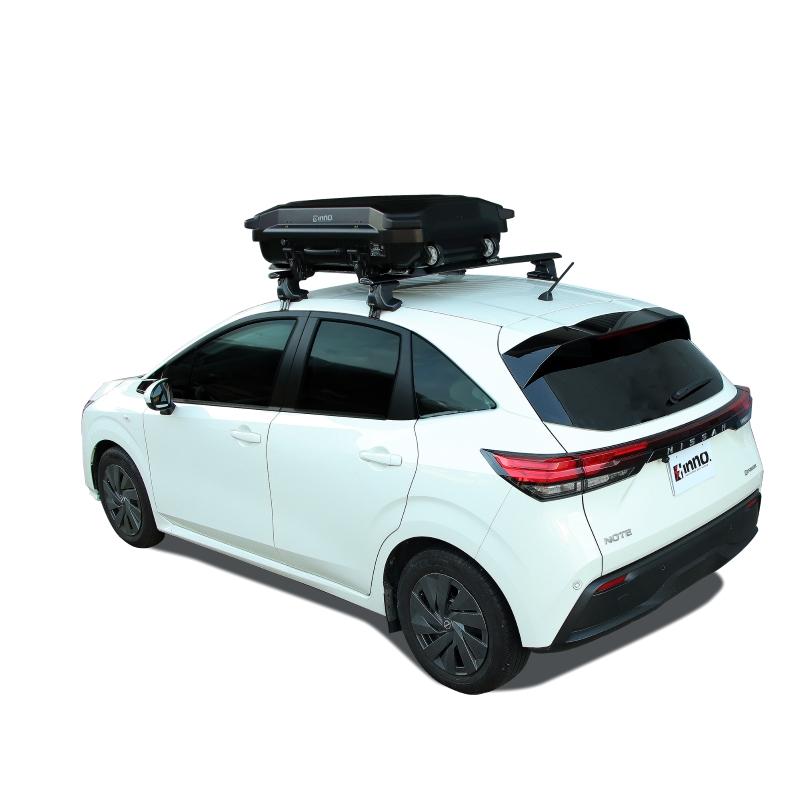 INNO 日産 ノート R2.12〜 e13 ルーフキャリア 車種別キャリア ギアキャリー セット エアロベース スルータイプ BRL160MBK キャリア inno carmate (P02 ...