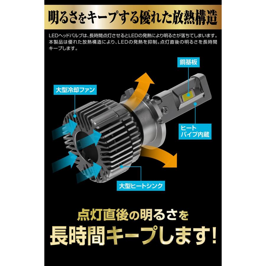 カーメイト 車 LED ヘッドライト D2S D2R BW901Z GIGA LEDヘッドバルブ D9 6000K D2R/S 全光束 ...