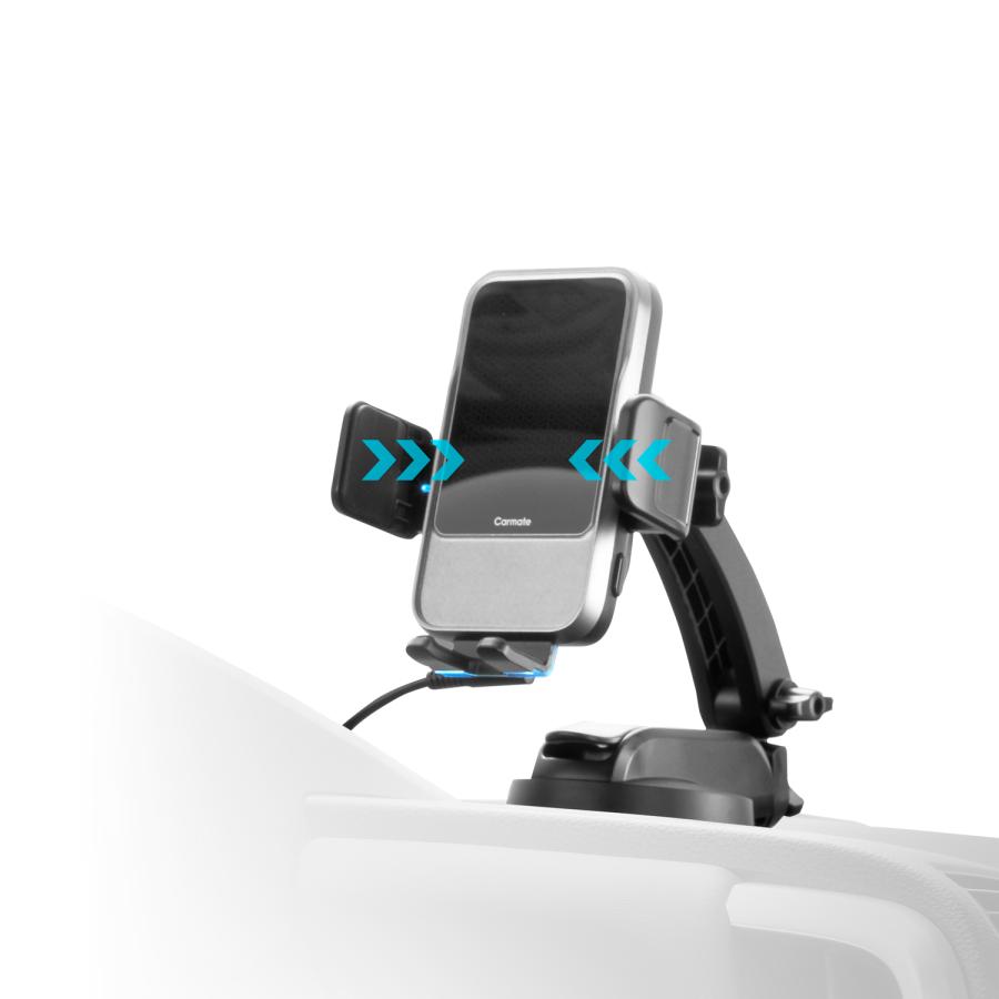 カーメイト スマホホルダー 自動開閉 車 スマートフォンホルダー SA505 iPhone専用 電動開閉 ワイヤレス充電 スマホルダー 吸盤取付 carmate (R80)(P05) : カー ...