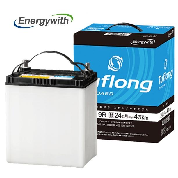 Energywith エナジーウィズ Tuflong STANDARD バッテリー STA40B19R 充電制御車対応 互換 34B19R 38B19R 40B19R 36B20R : カー ...