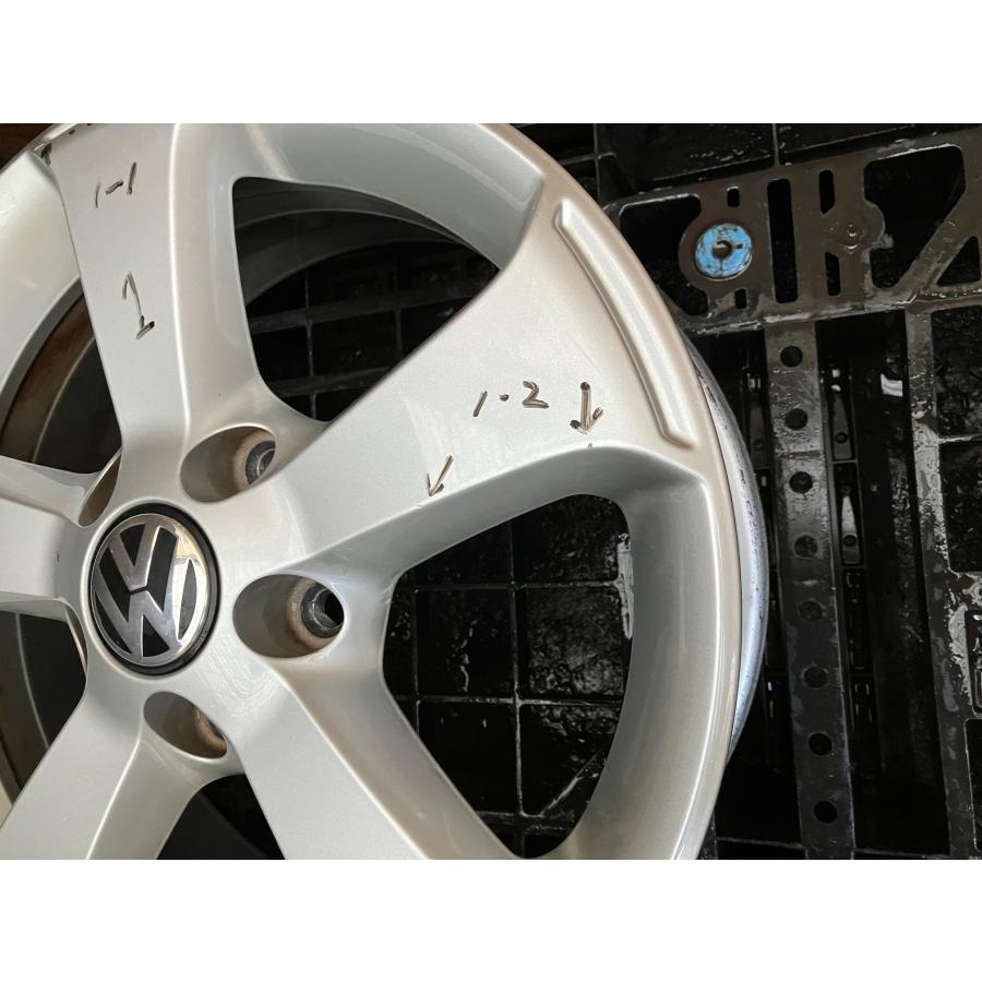 ワーゲン ゴルフ トゥーラン 1T 〜 ホイール 6J × 16インチ ET50 4本セット 傷有り/ 1T4 071 496 C 1T4071496C / アルミ : 000905 ...