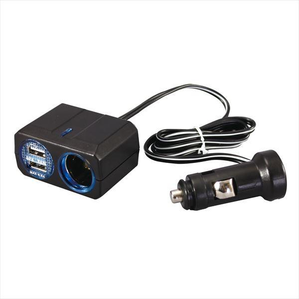 YAC 槌屋ヤック リングライトソケット +2口USB 4.8A DC12V PZ-709 : 6683709 : CarParts TSC - 通販 - Yahoo!ショッピング