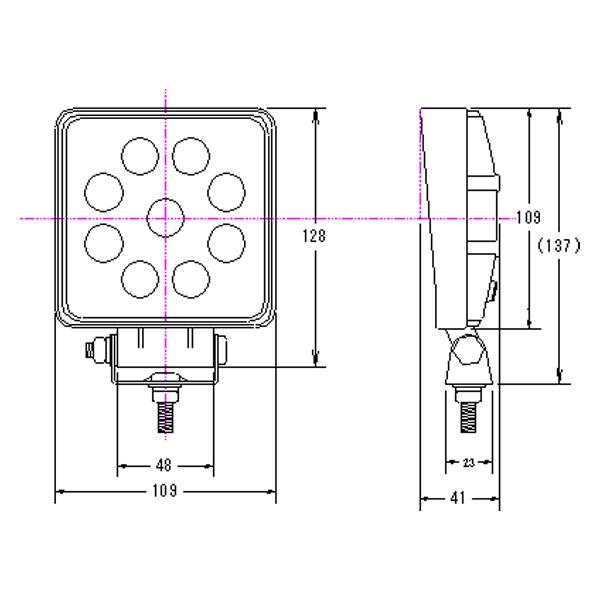 DOWA ドーワ LED 薄型 ワークランプ 12V/24V共用 9灯 P-8028 : CarParts TSC - 通販 - Yahoo ...