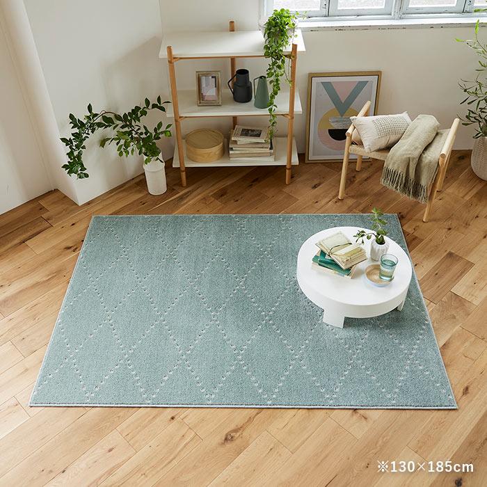 ラグ ポント 90×130 cm 洗える 日本製 スミノエ製 防ダニ 滑り止め 床暖房 ホットカーペット 対応 北欧 シンプル ラグマット 送料無料 :s-ponto-90130:イシバシ ...