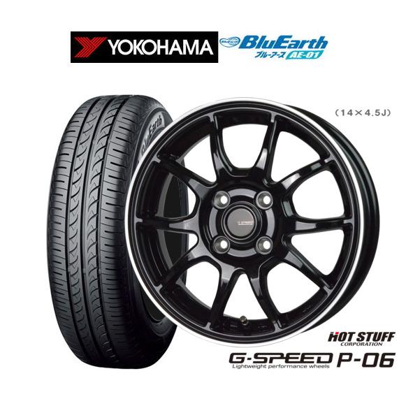 サマータイヤ ホイール4本セット ホットスタッフ G.speed P-06 ヨコハマ BluEarth ブルーアース (AE-01) 175/60R16 : set-11817277 ...