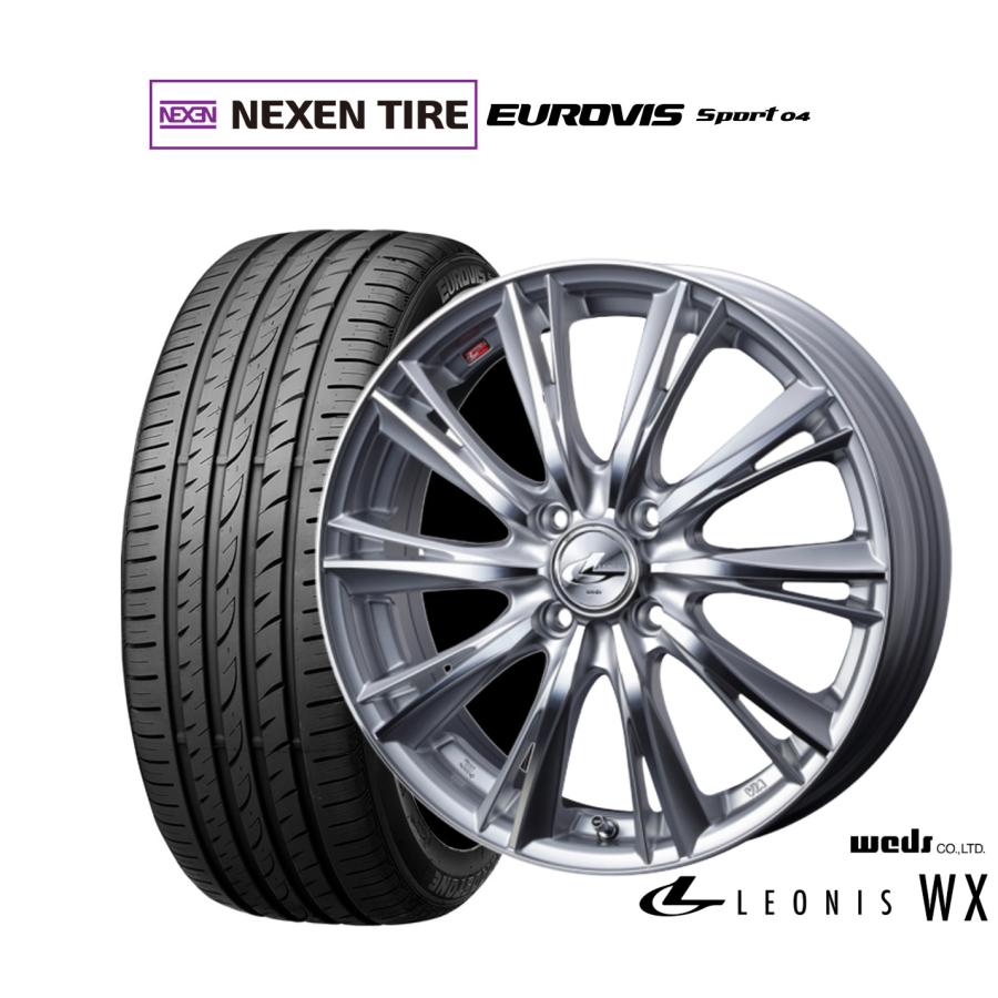 WEDS サマータイヤ ホイール4本セット ウェッズ レオニス WX NEXEN ネクセン ロードストーン ユーロビズ Sport 04 175/55R15 : カーポートマルゼン - 通販 ...