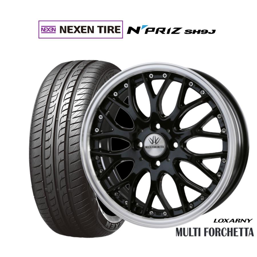 サマータイヤ ホイール4本セット BADX ロクサーニ マルチフォルケッタ NEXEN ネクセン N priz SH9J 165/55R15 ...
