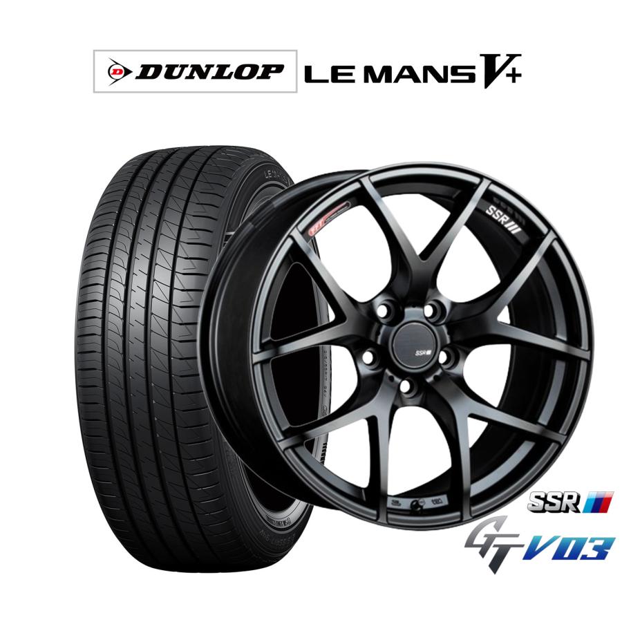 SSR サマータイヤ ホイール4本セット タナベ GT V03 ダンロップ LEMANS ルマン V+ (ファイブプラス) 215/45R17 ...