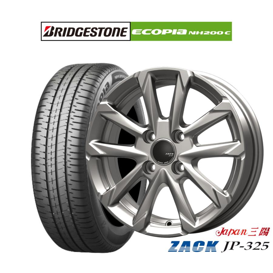 サマータイヤ ホイール4本セット JAPAN三陽 ZACK JP-325 ブリヂストン ECOPIA エコピア NH200C 185 ...