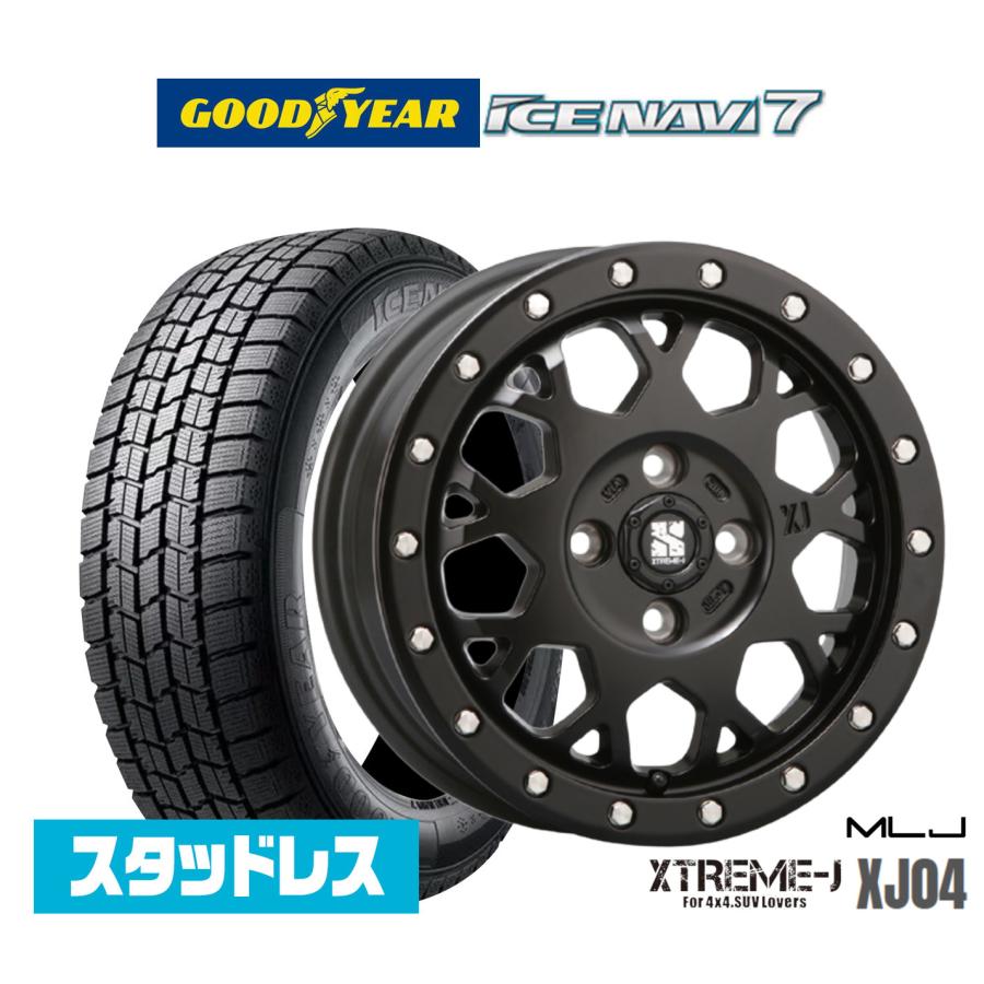 【2024年製】スタッドレスタイヤ ホイール4本セット MLJ エクストリーム XJ04 グッドイヤー ICE NAVI アイスナビ 7 日本製 165/65R15 : set ...