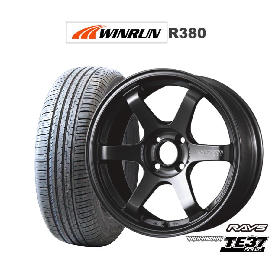 RAYS サマータイヤ ホイール4本セット レイズ ボルクレーシング TE37 SONIC(ソニック) WINRUN ウインラン R380 185/60R15 : カーポートマルゼン - 通販 ...