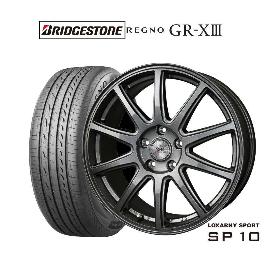 ロクサーニ サマータイヤ ホイール4本セット BADX ロクサーニスポーツ SP10 ブリヂストン REGNO レグノ GR-XIII(GR-X3) 225/55R17 : カーポートマルゼン ...