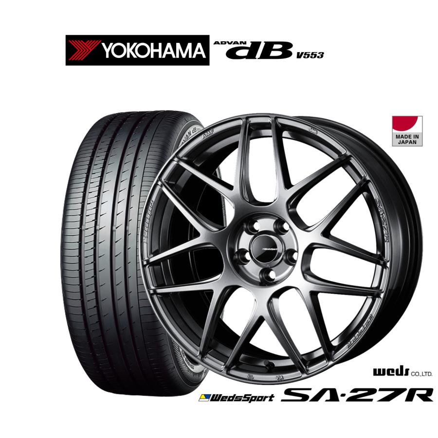 WEDS サマータイヤ ホイール4本セット ウェッズ ウェッズスポーツ SA-27R ヨコハマ ADVAN アドバン dB(V553) 215/55R17 : カーポートマルゼン - 通販 ...