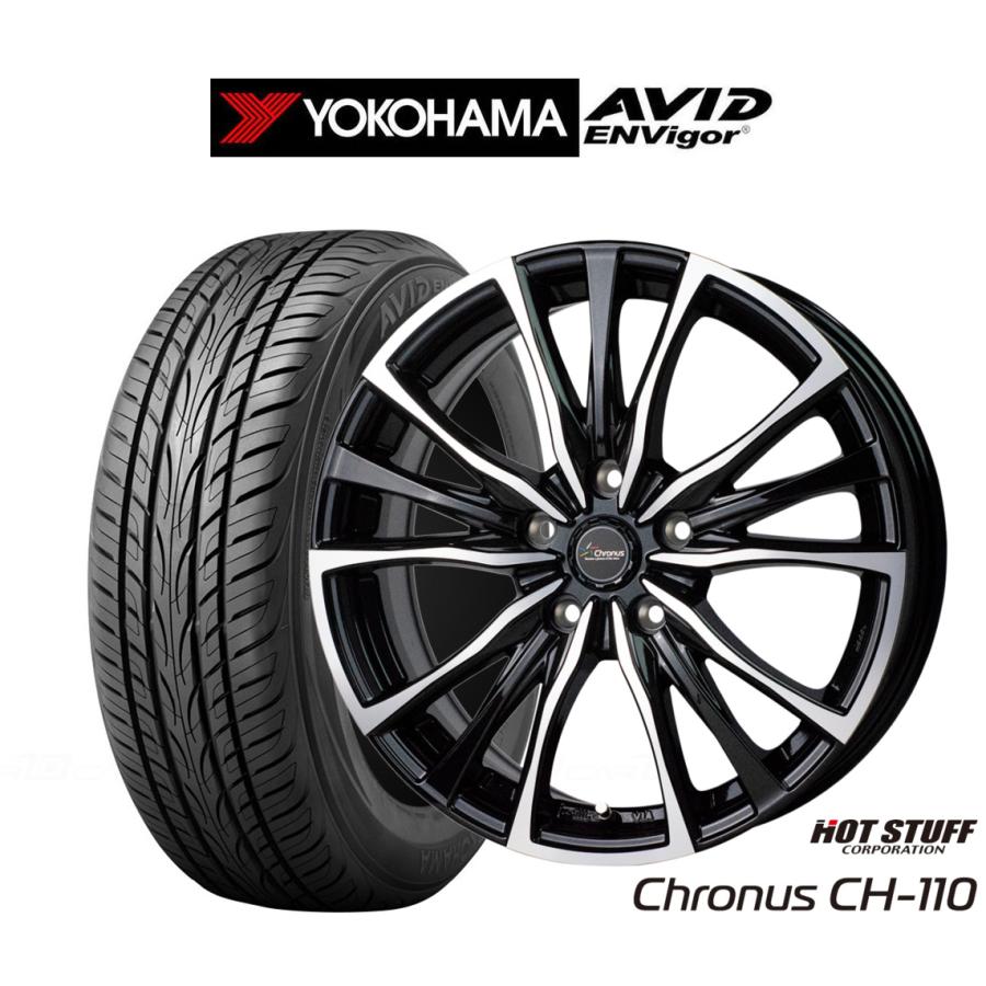 HOT STUFF サマータイヤ ホイール4本セット ホットスタッフ クロノス CH-110 ヨコハマ AVID エンビガー (S321) 225/55R18 : カーポートマルゼン - 通販 ...
