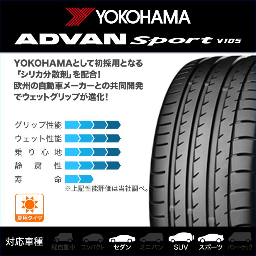 WORK サマータイヤ ホイール4本セット ワーク エモーション ZR7 ヨコハマ ADVAN アドバン Sport (V105) 225/45R19 : カーポートマルゼン - 通販 ...