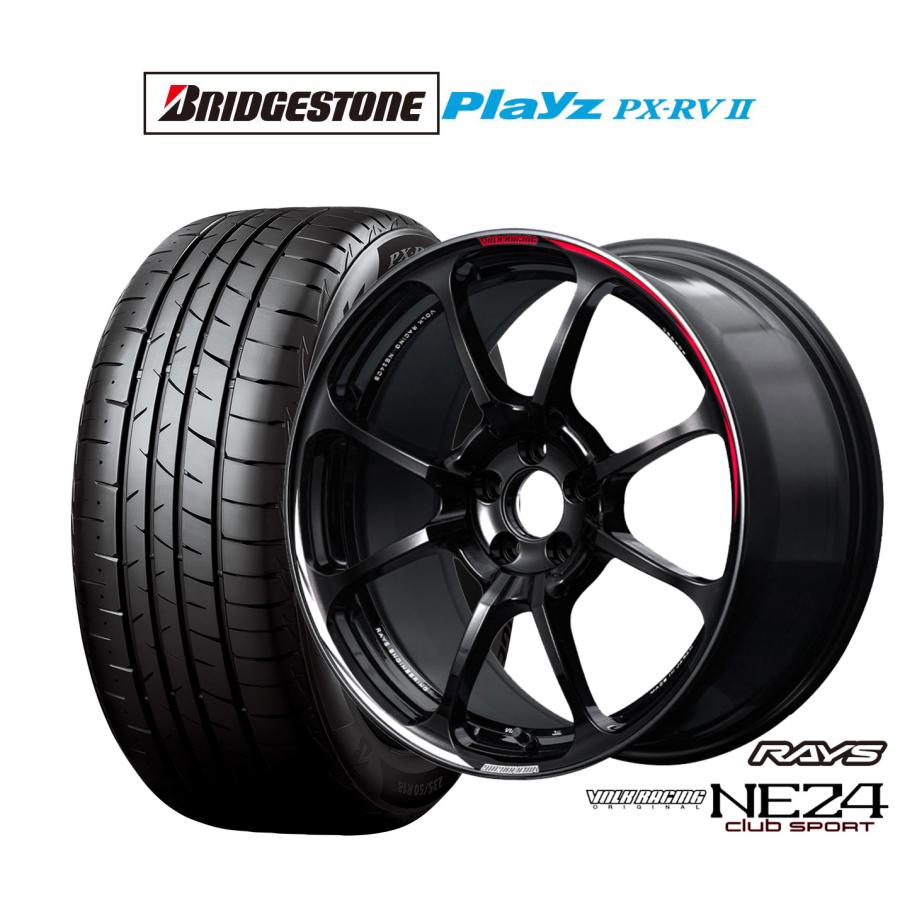 RAYS サマータイヤ ホイール4本セット レイズ ボルクレーシング NE24 club sport ブリヂストン PLAYZ プレイズ PX-RVII 245/40R19 : カーポート ...
