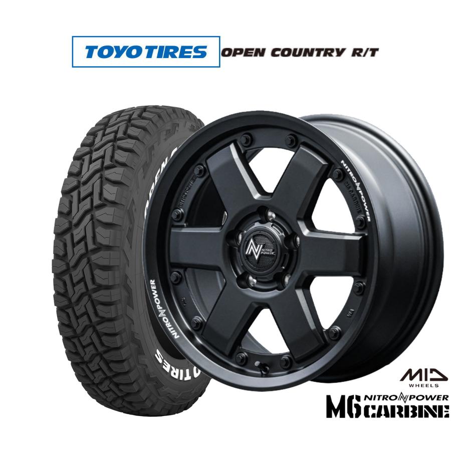 マルカサービス サマータイヤ ホイール4本セット MID ナイトロパワー M6 カービン トーヨータイヤ OPEN COUNTRY オープンカントリー RT 235/70R16 : カーポート ...
