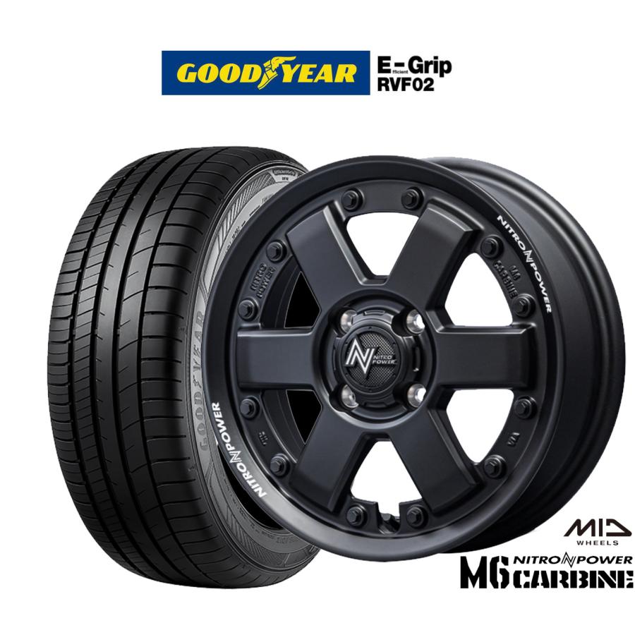 マルカサービス サマータイヤ ホイール4本セット MID ナイトロパワー M6 カービン グッドイヤー エフィシエント グリップ RVF02 165/60R15 : カーポートマルゼン ...