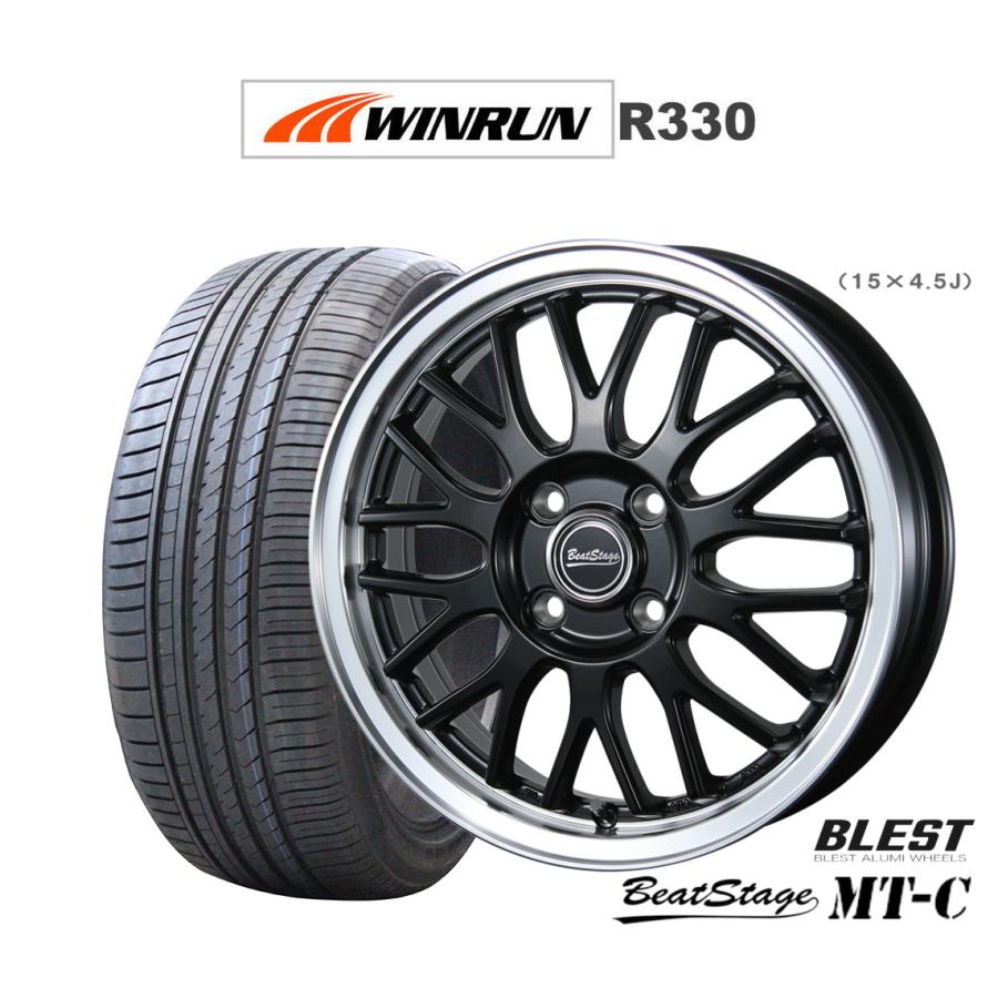 サマータイヤ ホイール4本セット ニューレイトン ビートステージ MT-C WINRUN ウインラン R330 165/45R16 ...