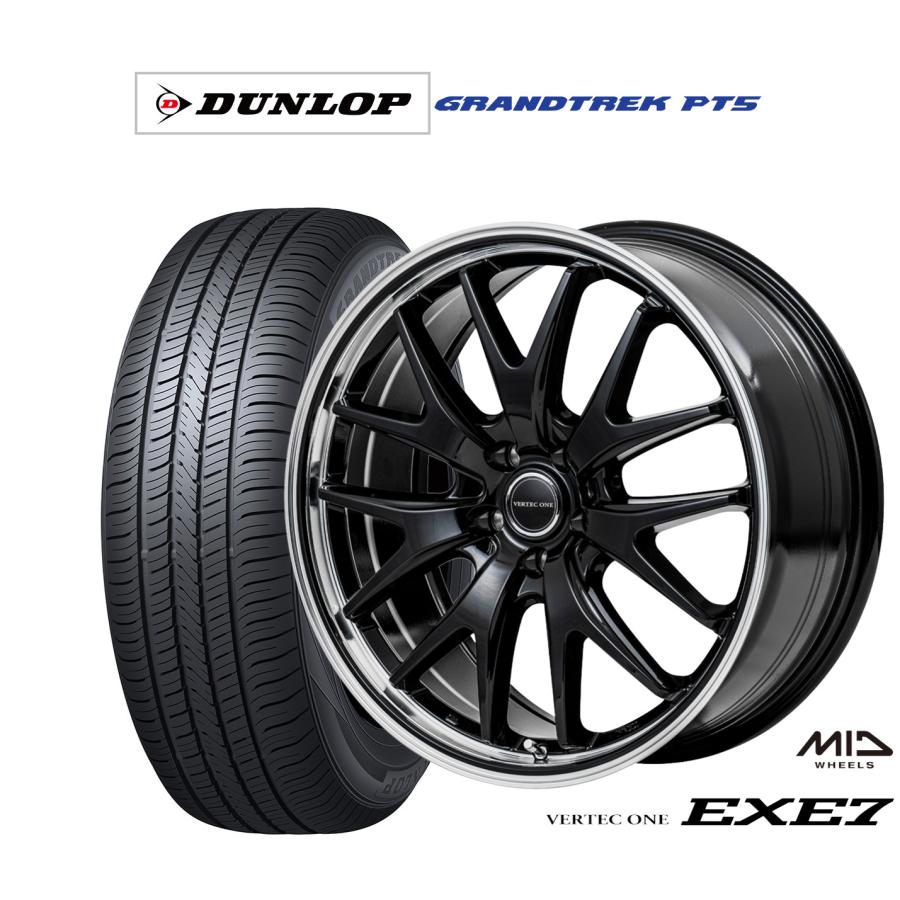 マルカサービス サマータイヤ ホイール4本セット MID ヴァーテック ワン EXE7 ダンロップ GRANDTREK グラントレック PT5 215/60R17 : カーポートマルゼン ...