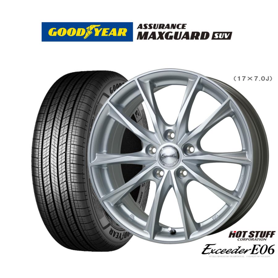 HOT STUFF サマータイヤ ホイール4本セット ホットスタッフ エクシーダー E06 グッドイヤー ASSURANCE アシュアランス MAXGUARD SUV 225/50R18 ...