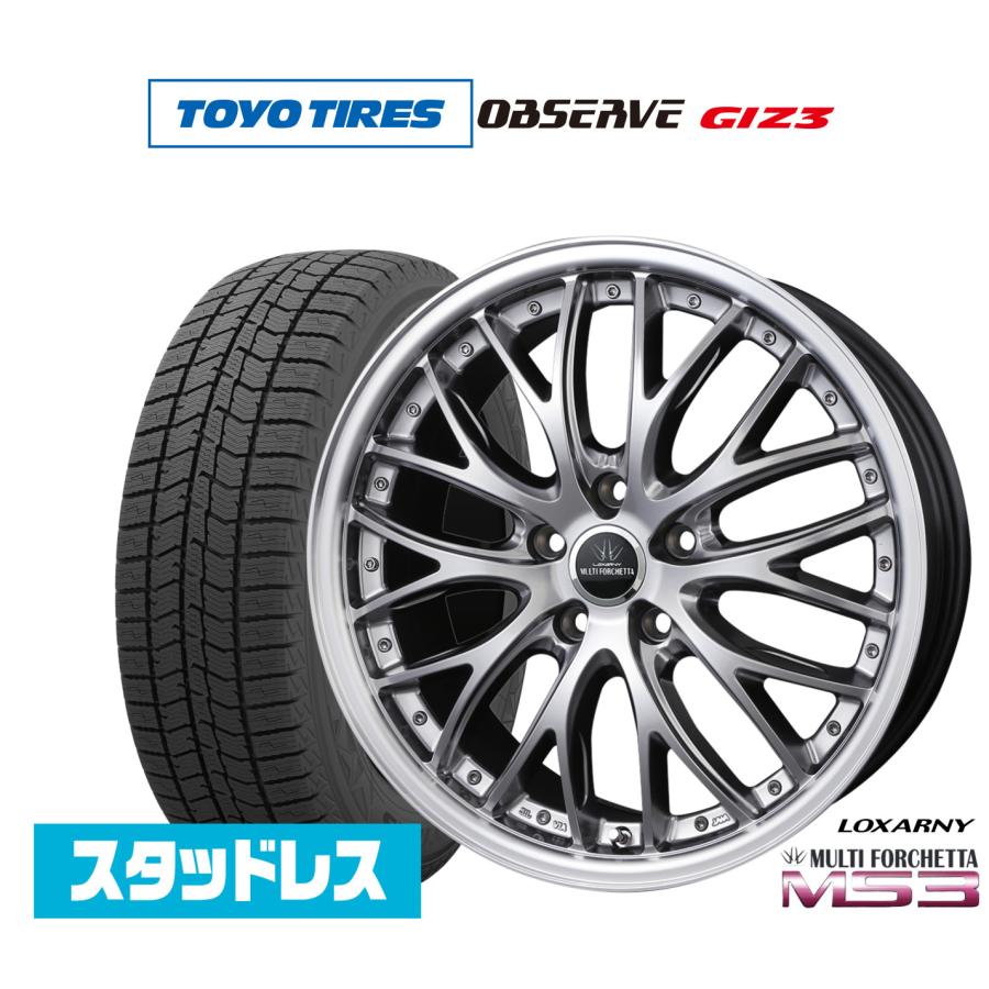 ロクサーニ スタッドレスタイヤ ホイール4本セット BADX マルチフォルケッタ MS3 トーヨータイヤ OBSERVE オブザーブ GIZ3(ギズスリー) 235/60R18 : カーポート ...