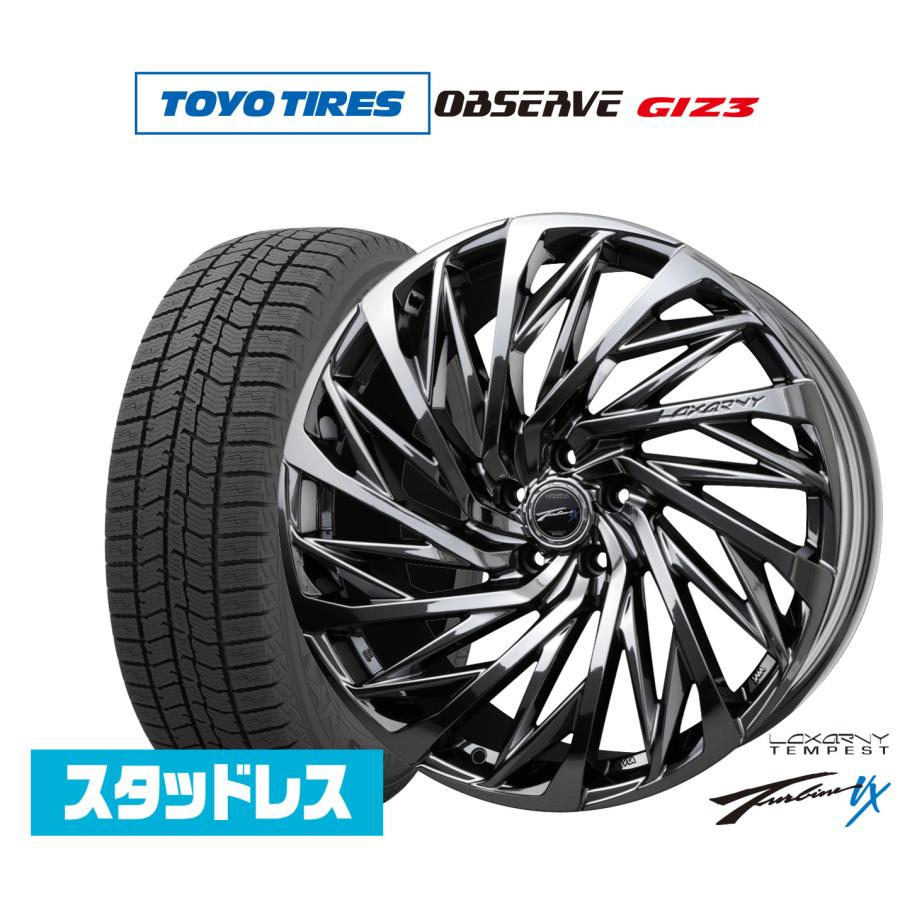 スタッドレスタイヤ ホイール4本セット BADX ロクサーニ テンペストタービンVX トーヨータイヤ OBSERVE オブザーブ GIZ3(ギズスリー) 235/50R20 : set ...