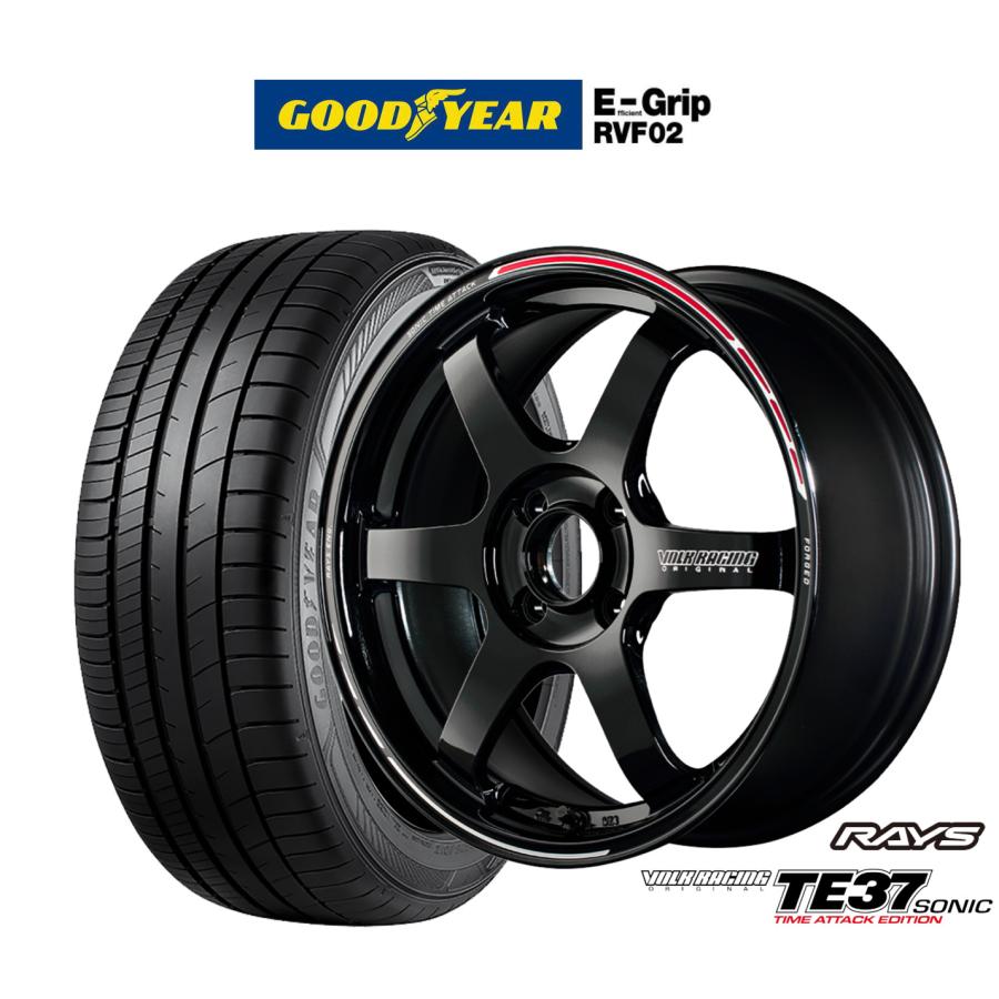 RAYS サマータイヤ ホイール4本セット レイズ ボルクレーシング TE37 SONIC(ソニック) TIME ATTACK EDITION グッドイヤー エフィシエント グリップ ...