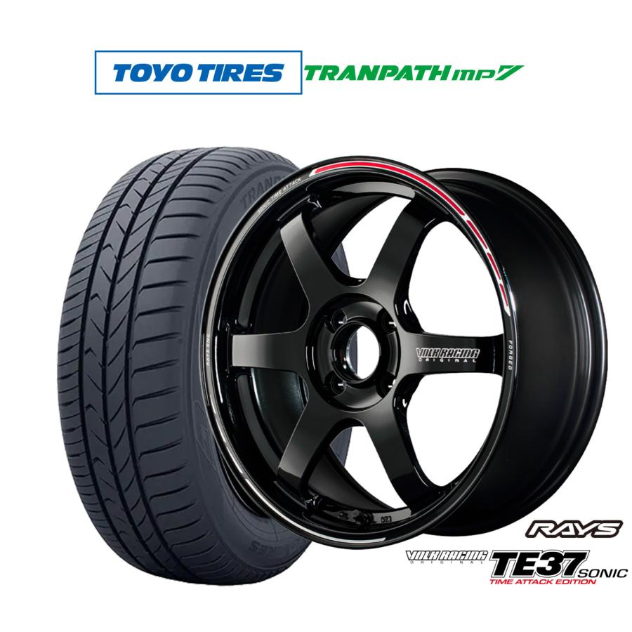 RAYS サマータイヤ ホイール4本セット レイズ ボルクレーシング TE37 SONIC(ソニック) TIME ATTACK EDITION トーヨータイヤ トランパス mp7 185 ...