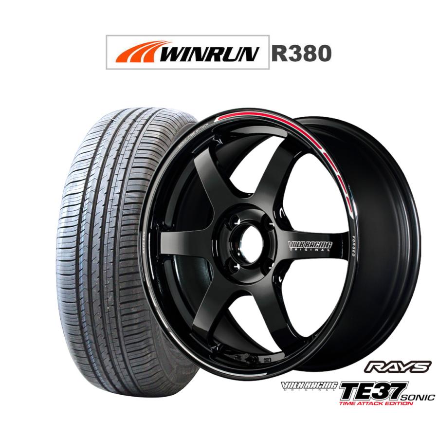RAYS サマータイヤ ホイール4本セット レイズ ボルクレーシング TE37 SONIC(ソニック) TIME ATTACK EDITION WINRUN ウインラン R380 185 ...