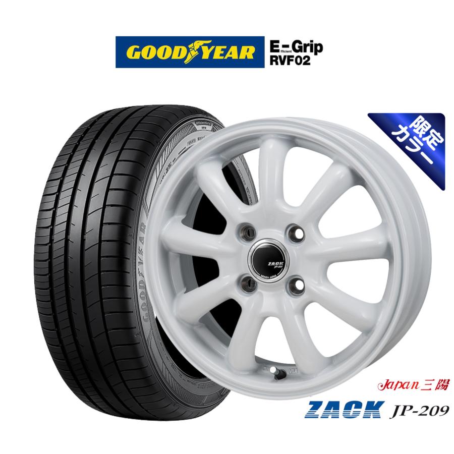 サマータイヤ ホイール4本セット JAPAN三陽 ZACK JP-209 Limited White(限定カラー) グッドイヤー エフィシエント グリップ RVF02 185/65R15 ...