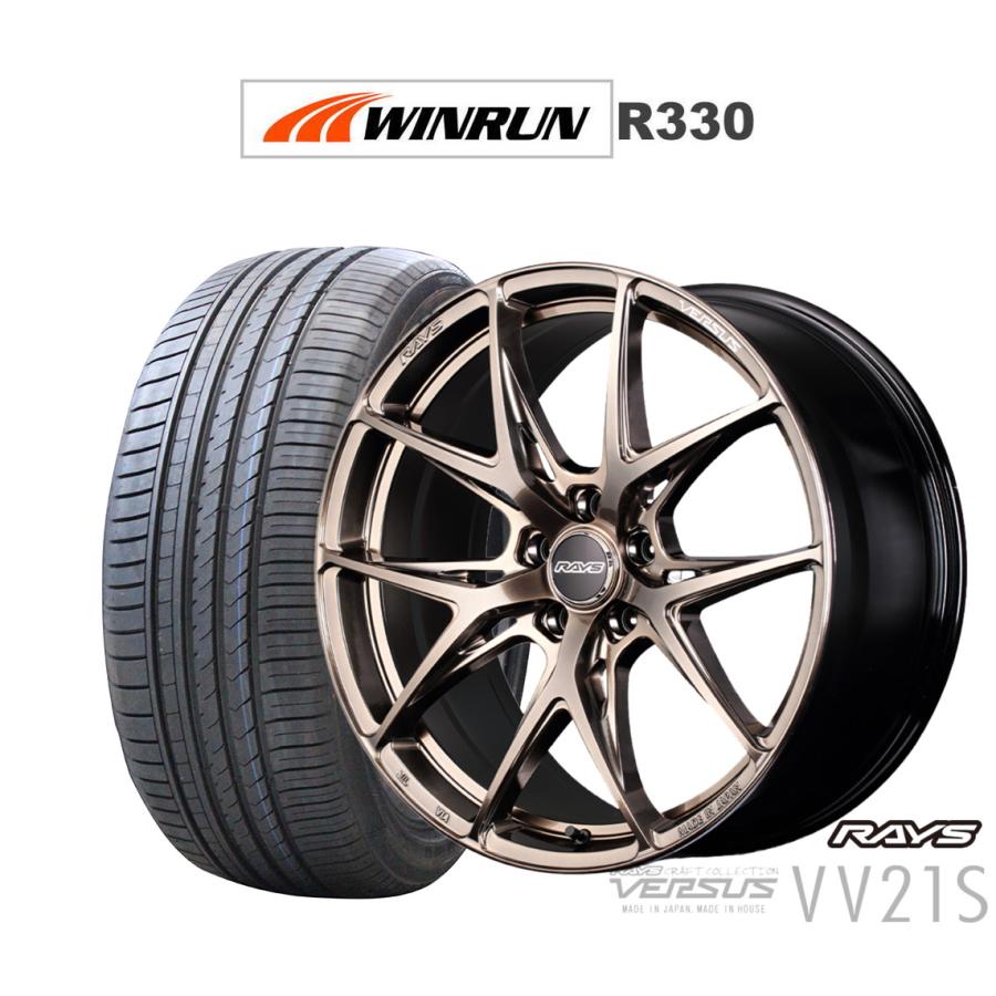 RAYS サマータイヤ ホイール4本セット レイズ ベルサス CRAFT COLLECTION VV21S(グレイスゴールド) WINRUN ウインラン R330 225/40R19 ...