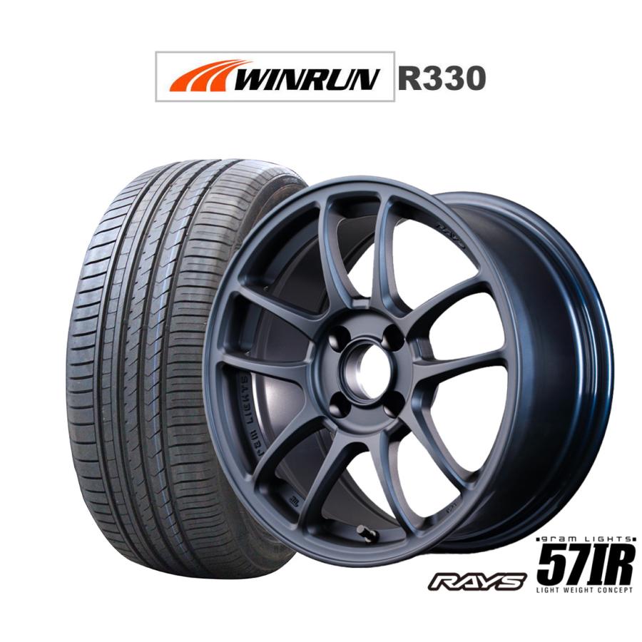 RAYS サマータイヤ ホイール4本セット レイズ グラムライツ 57 IR WINRUN ウインラン R330 185/55R15 : カーポートマルゼン - 通販 - Yahoo!ショッピング