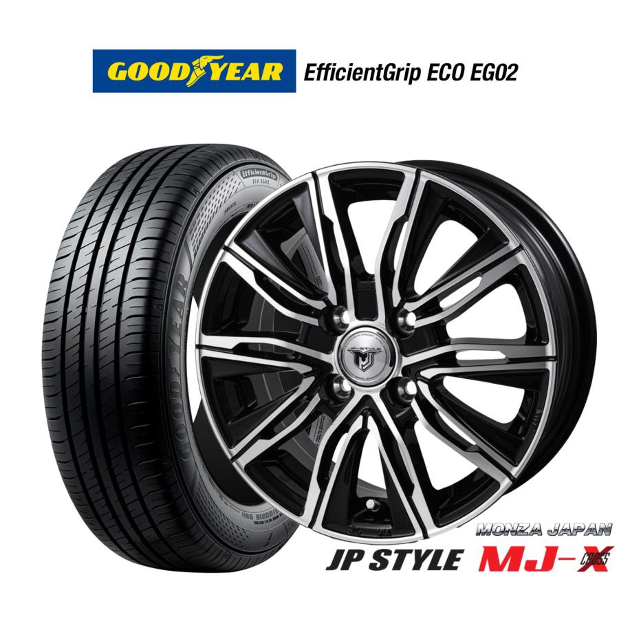 サマータイヤ ホイール4本セット モンツァ JP STYLE MJ-X グッドイヤー エフィシエント グリップ エコ EG02 165/55R14 : カーポートマルゼン - 通販 ...