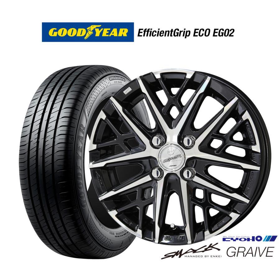共豊 サマータイヤ ホイール4本セット KYOHO スマック グレイヴ グッドイヤー エフィシエント グリップ エコ EG02 185/55R15 : カーポートマルゼン - 通販 ...