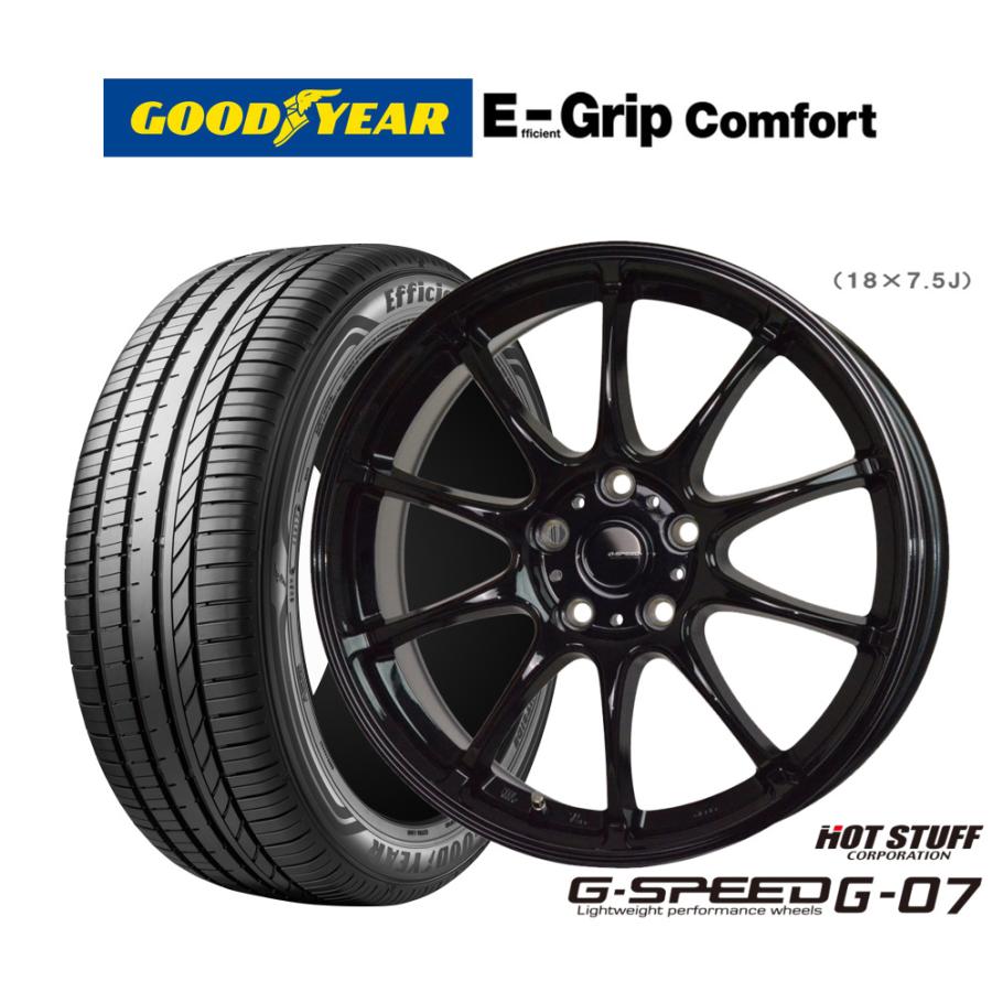 HOT STUFF サマータイヤ ホイール4本セット ホットスタッフ G.speed G-07 グッドイヤー エフィシエント グリップ コンフォート 235/45R18 : カーポートマルゼン ...