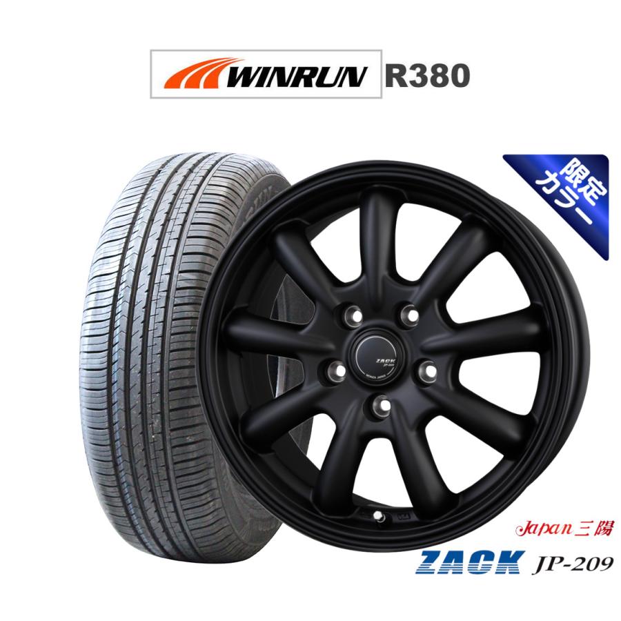 【限定カラー】サマータイヤ ホイール4本セット JAPAN三陽 ZACK JP-209 Limited Black WINRUN ウインラン ...