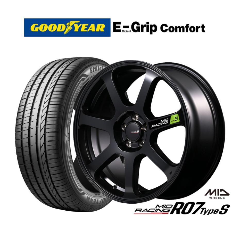 サマータイヤ ホイール4本セット MID レーシング R07 TypeS グッドイヤー エフィシエント グリップ コンフォート 215/50R17 : カーポートマルゼン - 通販 ...