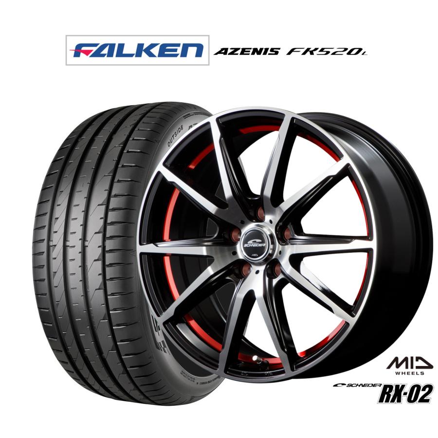 シュナイダー サマータイヤ ホイール4本セット MID RX-02 ファルケン AZENIS アゼニス FK520L 245/40R18 : カーポートマルゼン - 通販 - Yahoo!ショッピング