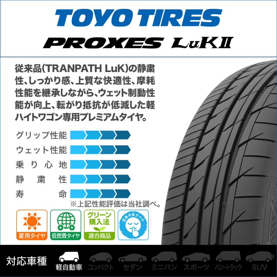 サマータイヤ ホイール4本セット BADX AMD MG-5 トーヨータイヤ プロクセス PROXES LuKII (LuK2) 155/65R14 : カーポートマルゼン - 通販 ...