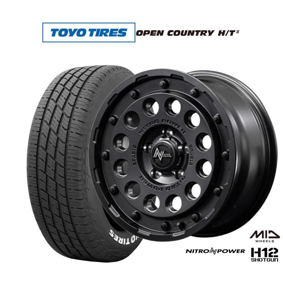 マルカサービス サマータイヤ ホイール4本セット MID ナイトロパワー H12 ショットガン トーヨータイヤ OPEN COUNTRY オープンカントリー HT 2 205/65R16 ...