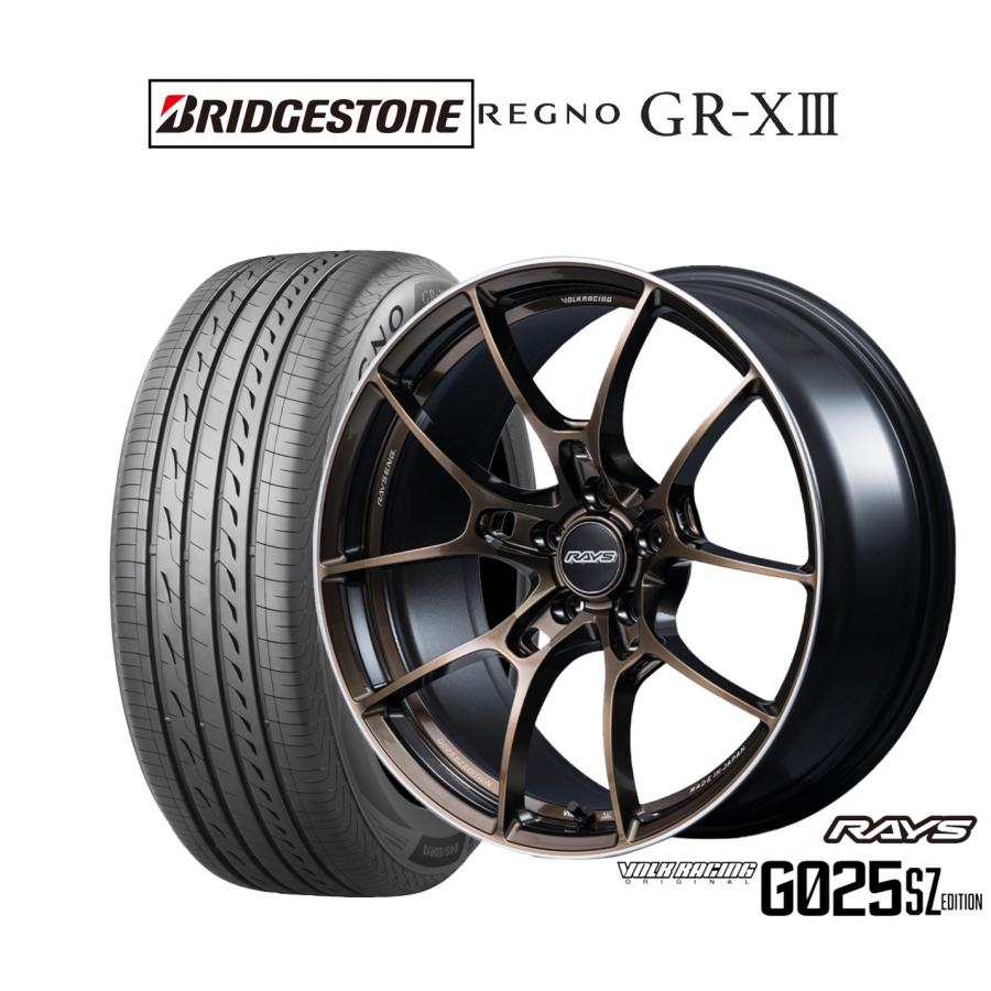 RAYS サマータイヤ ホイール4本セット レイズ ボルクレーシング G025 SZ EDITION ブリヂストン REGNO レグノ GR-XIII(GR-X3) 225/40R19 ...