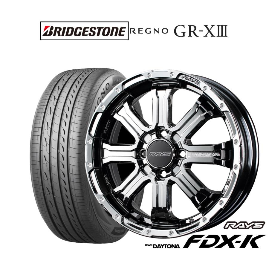 RAYS サマータイヤ ホイール4本セット レイズ チームデイトナ FDX-K COLLECTION ブリヂストン REGNO レグノ GR-XIII(GR-X3) 165/55R15 ...