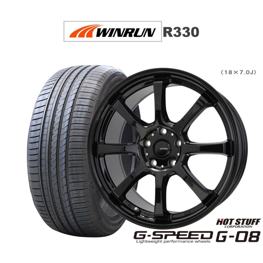 HOT STUFF サマータイヤ ホイール4本セット ホットスタッフ G.speed G-08 WINRUN ウインラン R330 195/55R16 : カーポートマルゼン - 通販 ...