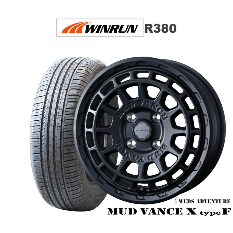 WEDS サマータイヤ ホイール4本セット ウェッズ アドベンチャー マッドヴァンス X タイプF WINRUN ウインラン R380 165/65R14 : カーポートマルゼン - 通販 ...